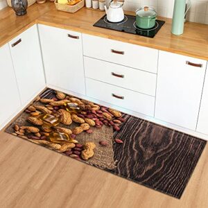 OPLJ Home Entrance Doormat Hallway Bedroom Living Room Decor Floor Carpet 3D Vegetable Pattern Balcony Bath Anti-Slip Rug A5 60x180cm