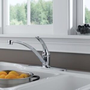 Delta Faucet Foundations Single-Handle Kitchen Sink Faucet, Chrome B1310LF