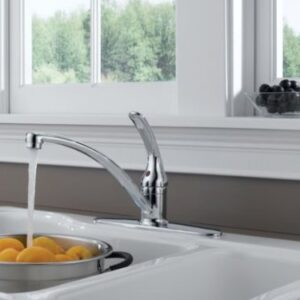 Delta Faucet Foundations Single-Handle Kitchen Sink Faucet, Chrome B1310LF