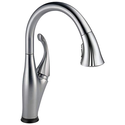 Delta Faucet Addison Touch Kitchen Faucet Brushed Nickel, Kitchen Faucets with Pull Down Sprayer, Kitchen Sink Faucet, Touch Faucet for Kitchen Sink, Touch2O Technology, Arctic Stainless 9192T-AR-DST