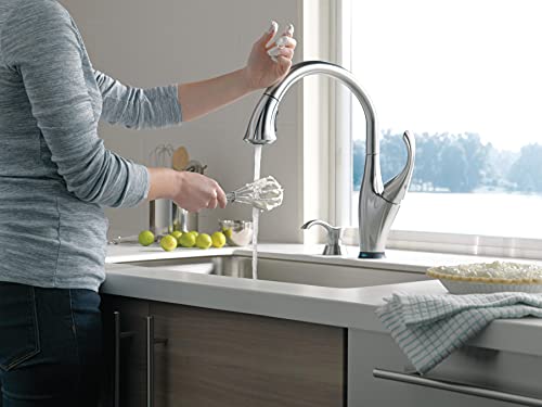 Delta Faucet Addison Touch Kitchen Faucet Brushed Nickel, Kitchen Faucets with Pull Down Sprayer, Kitchen Sink Faucet, Touch Faucet for Kitchen Sink, Touch2O Technology, Arctic Stainless 9192T-AR-DST