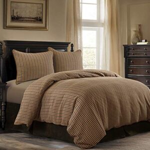 Paseo Road by HiEnd Accents | Clifton 3 Piece Comforter Set with Pillow Shams, Brown Tweed Houndstooth, Super King Size, Plaid Rustic Cabin Lodge Luxury Bedding Set, 1 Comforter and 2 Pillowcases