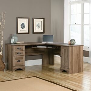 Sauder Harbor View Computer Desk, Salt Oak finish