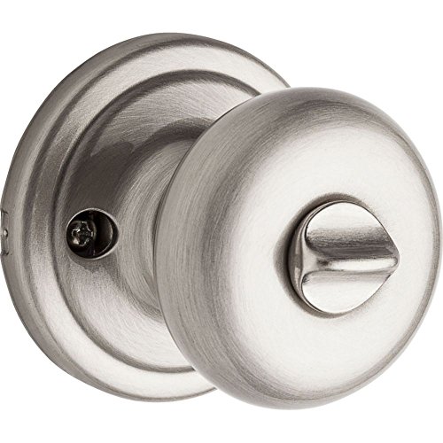 Kwikset 97402-794 Hancock Keyed Entry Knob featuring SmartKey in Satin Nickel