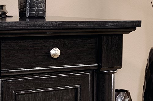 Sauder Bleeker Street L-Desk, Obsidian Oak finish