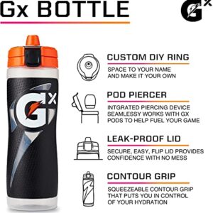 Gatorade Gx Hydration System, Non-Slip Gx Squeeze Bottles, Marble White