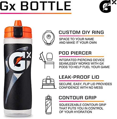 Gatorade Gx Hydration System, Non-Slip Gx Squeeze Bottles, Marble White