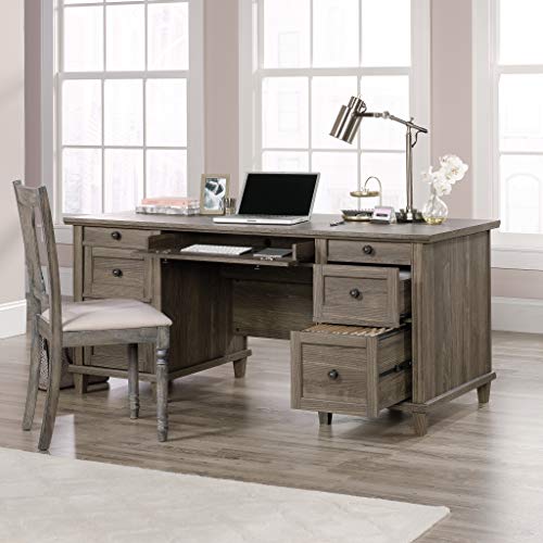 Sauder Hammond Desk, L: 67.56" x W: 29.21" x H: 30.0", Emery Oak Finish