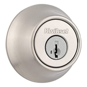 kwikset 96600-728 600 deadbolt one side, featuring smartkey re-key security, satin nickel