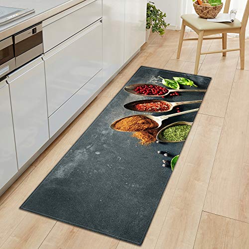 OPLJ Modern Kitchen Mat Home Entrance Doormat Hallway Bedroom Living Room Decoration Floor Carpet Balcony Anti-Slip Rug A12 50x160cm