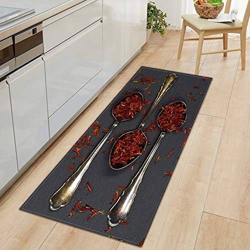 OPLJ Modern Kitchen Mat Home Entrance Doormat Hallway Bedroom Living Room Decoration Floor Carpet Balcony Anti-Slip Rug A12 50x160cm