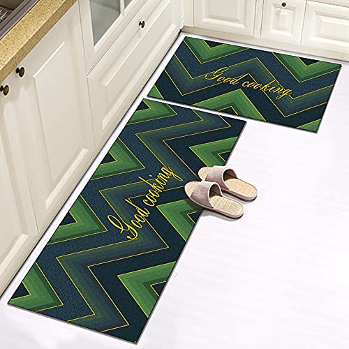 OPLJ Entrance Doormat Long Kitchen Mat Floor Carpet Bedroom Balcony Absorbent Living Room Rug Modern Non-Slip Washable Home A14 50x160cm