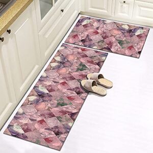 OPLJ Entrance Doormat Long Kitchen Mat Floor Carpet Bedroom Balcony Absorbent Living Room Rug Modern Non-Slip Washable Home A14 50x160cm