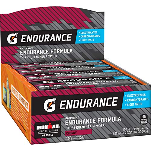 Gatorade Endurance Formula Powder With Electrolytes, Cherry, 1.72 Oz - Pack of 12