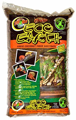 Zoo Med (2 Pack) Eco Earth Loose Coconut Fiber Substrate for Reptiles 8 quarts