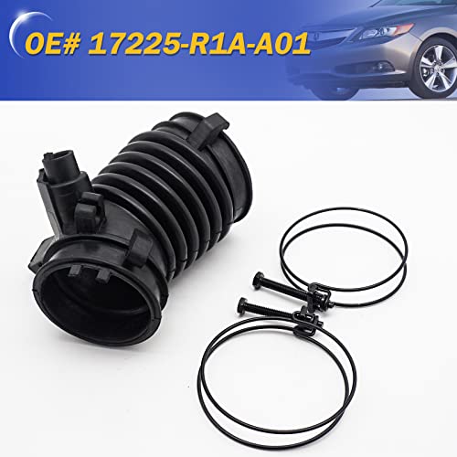 Air Cleaner Intake Hose Tube with Clamps for 2012-2015 Honda Civic 1.8L/ 2013-2015 Acura Ilx 2.0L 17225-R1A-A01