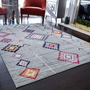 CosmoLiving by Cosmopolitan Cyprus Collection Area Rug, 2'0"x8'0", Native Grey