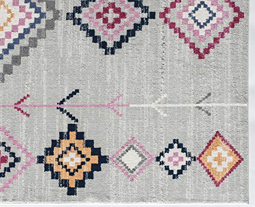 CosmoLiving by Cosmopolitan Cyprus Collection Area Rug, 2'0"x8'0", Native Grey