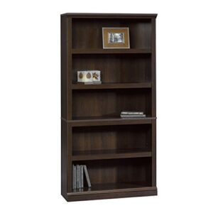 sauder miscellaneous 3 tier storage bookcase, cinnamon cherry finish