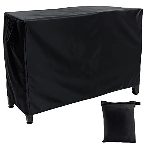 PAMASE 54" Outdoor Prep Table Cover for Keter Unity XL Portable Table Storage Cabinet, Waterproof Heavy Duty BBQ Grill Table Cover (Black)