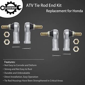 Tie Rod End Kit, Two Sets Ball Joint, Compatible With 1997-2017 Honda Foreman 400/450 / 500 | 2001-2017 Honda Foreman Rubicon 500 ATV Accessories