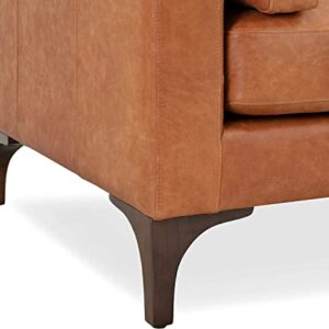 POLY & BARK Argan Sofa in Full-Grain Pure-Aniline Italian Leather, Cognac Tan