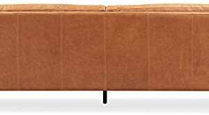 POLY & BARK Argan Sofa in Full-Grain Pure-Aniline Italian Leather, Cognac Tan