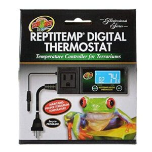 zoo med reptitemp rt-600 digital thermostat controller, black