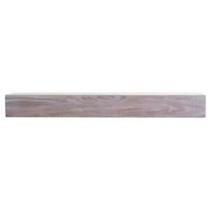 MANTELSDIRECT 72 Inch Floating Fireplace Mantel Wood Shelf in White Wash - Austin from Mantels Direct | Wooden Rustic Wall Shelf Perfect for Décor and Electric Fireplaces