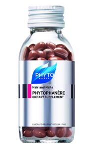 phyto phytophanère 100% natural hair loss thinning dietary supplement, 2-month supply 120 count (pack of 1)