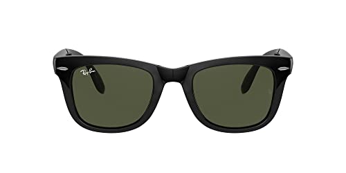 Ray-Ban Men Square Sunglasses Black Frame Grey Lens Medium