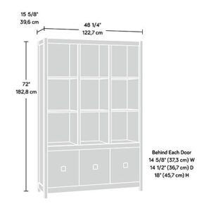 Sauder Cannery Bridge Storage Wall, L: 48.31" x W: 15.59" x H: 71.97", Sindoori Mango finish