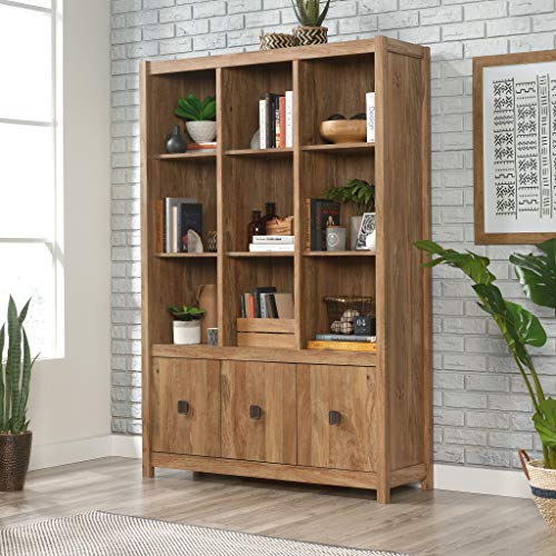 Sauder Cannery Bridge Storage Wall, L: 48.31" x W: 15.59" x H: 71.97", Sindoori Mango finish