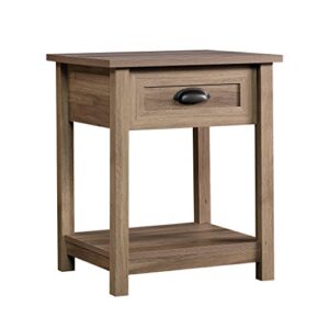 sauder county line side table/night stand, salt oak finish