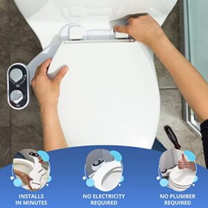 Elevate Your Bathroom with Our Self-Cleaning Bidet Attachment for Toilet - The Ultimate Bidet Toilet Seat Experience and Toilet Accessories for Comfort & Hygiene - Toilet Bidet by Clear Rear