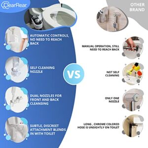 Elevate Your Bathroom with Our Self-Cleaning Bidet Attachment for Toilet - The Ultimate Bidet Toilet Seat Experience and Toilet Accessories for Comfort & Hygiene - Toilet Bidet by Clear Rear