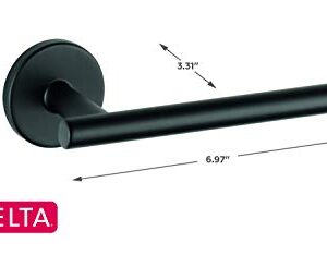 DELTA FAUCET 75950-BL Trinsic Toilet Paper Holder, 3.31 x 6.97 x 1.1 Inches, Matte Black