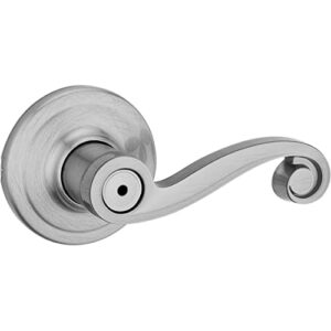 kwikset 97300-821 lido bed/bath lever in satin nickel