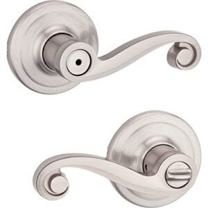 Kwikset 97300-821 Lido Bed/Bath Lever in Satin Nickel