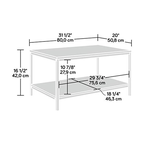 Sauder North Avenue Coffee Table, Charter Oak finish, L: 31.50" x W: 20.00" x H: 16.54"