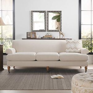 Jennifer Taylor Home Alana Lawson Velvet Wooden Sofa, Oyster Gray