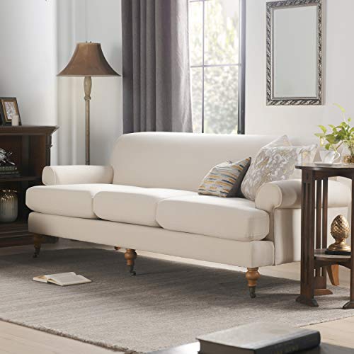 Jennifer Taylor Home Alana Lawson Velvet Wooden Sofa, Oyster Gray