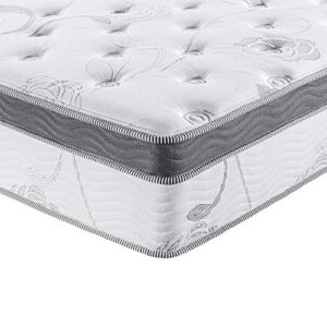 Olee Sleep 13 inch Galaxy Hybrid Gel Infused Memory Foam and Pocket Spring Mattress (Queen) White, Grey