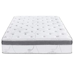 Olee Sleep 13 inch Galaxy Hybrid Gel Infused Memory Foam and Pocket Spring Mattress (Queen) White, Grey