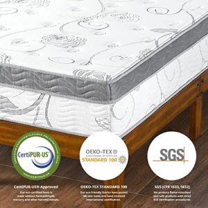 Olee Sleep 13 inch Galaxy Hybrid Gel Infused Memory Foam and Pocket Spring Mattress (Queen) White, Grey