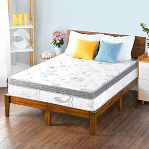 Olee Sleep 13 inch Galaxy Hybrid Gel Infused Memory Foam and Pocket Spring Mattress (Queen) White, Grey