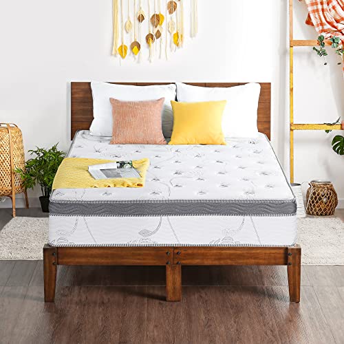 Olee Sleep 13 inch Galaxy Hybrid Gel Infused Memory Foam and Pocket Spring Mattress (Queen) White, Grey