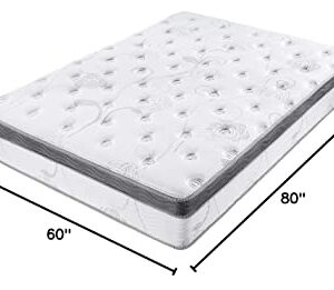 Olee Sleep 13 inch Galaxy Hybrid Gel Infused Memory Foam and Pocket Spring Mattress (Queen) White, Grey