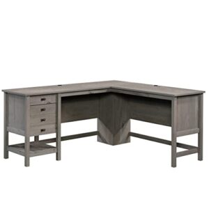 sauder cottage road l-desk, l: 65.12″ x w: 58.66″ x h: 29.76″, mystic oak finish