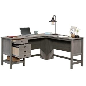 Sauder Cottage Road L-Desk, L: 65.12" x W: 58.66" x H: 29.76", Mystic Oak Finish